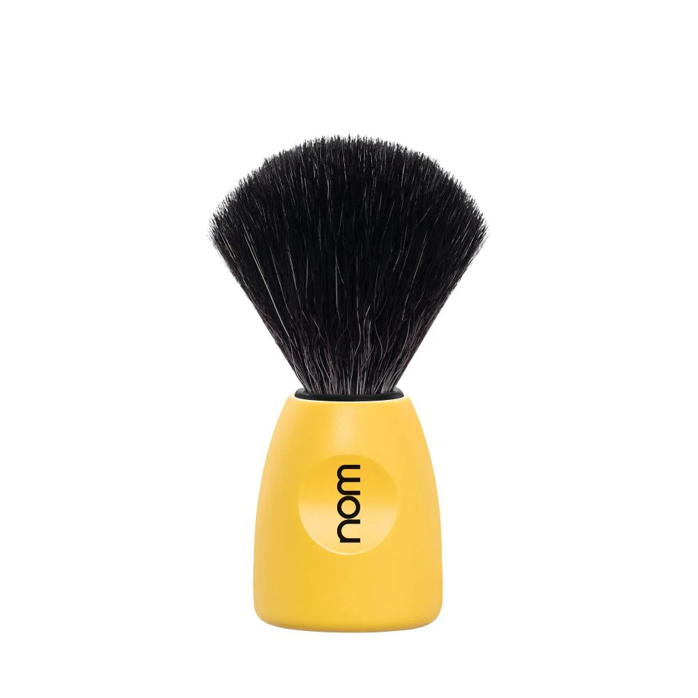Nom Lasse Plastic Lemon Shaving Brush Black Fibre